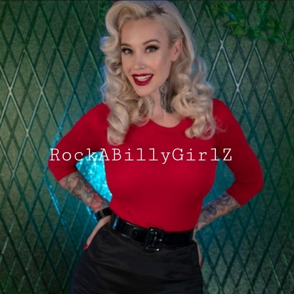 Tatyana | Sweaters | Tatyana Vintage 95s Rockabilly 34 Sleeve Fitted ...